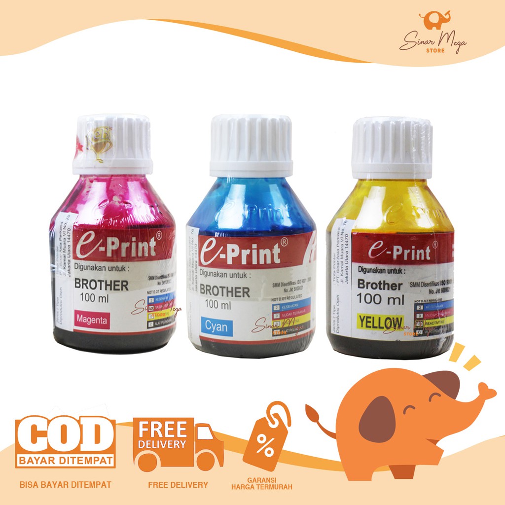 Jual E-PRINT EPRINT Refill Tinta For Brother Cyan,Magenta & Yellow ...