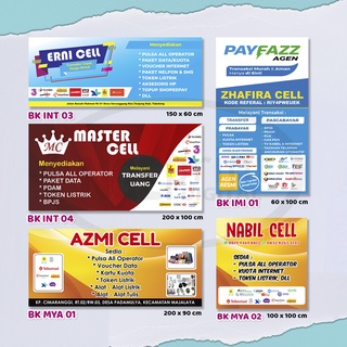 Jual Spanduk Konter Pulsa FREE DESIGN Banner Konter Pulsa Murah Banyak ...