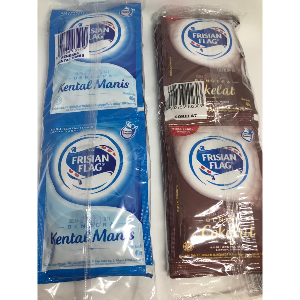 Jual Susu Bendera (Frisian Flag) - Sachet Renceng- Coklat / Putih - isi ...