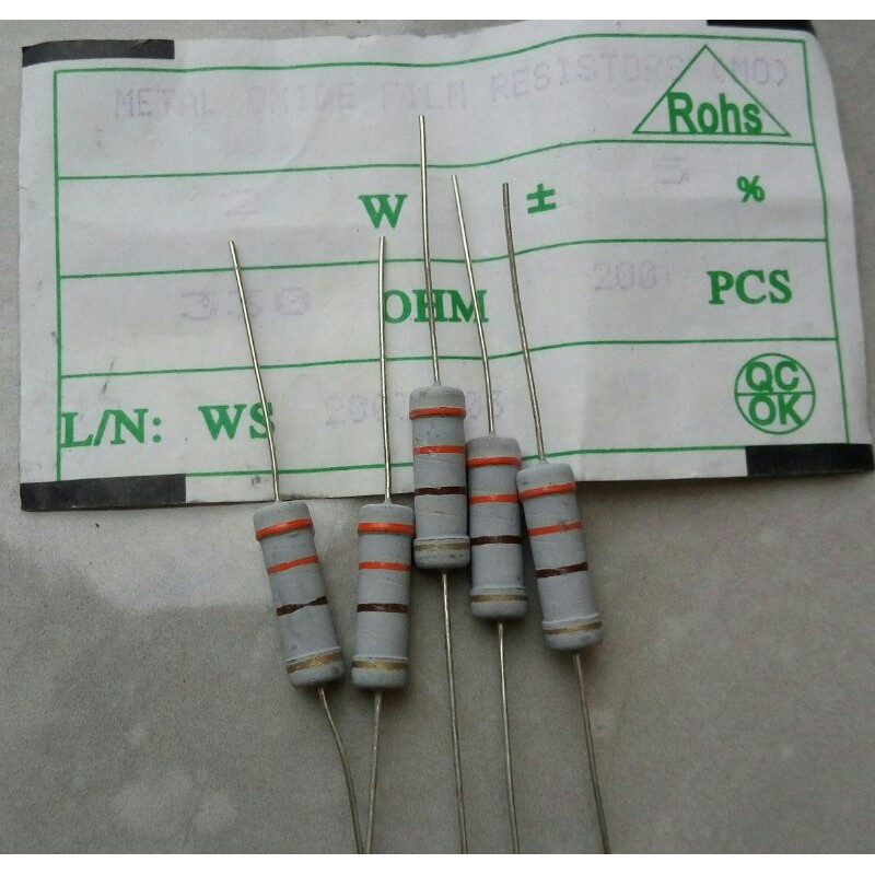 Jual (10 Buah) RESISTOR 2WATT 330 5% OHM RESISTOR 2 WATT 330OHM RESISTOR 2W 330 OHM RESISTOR 330 ...