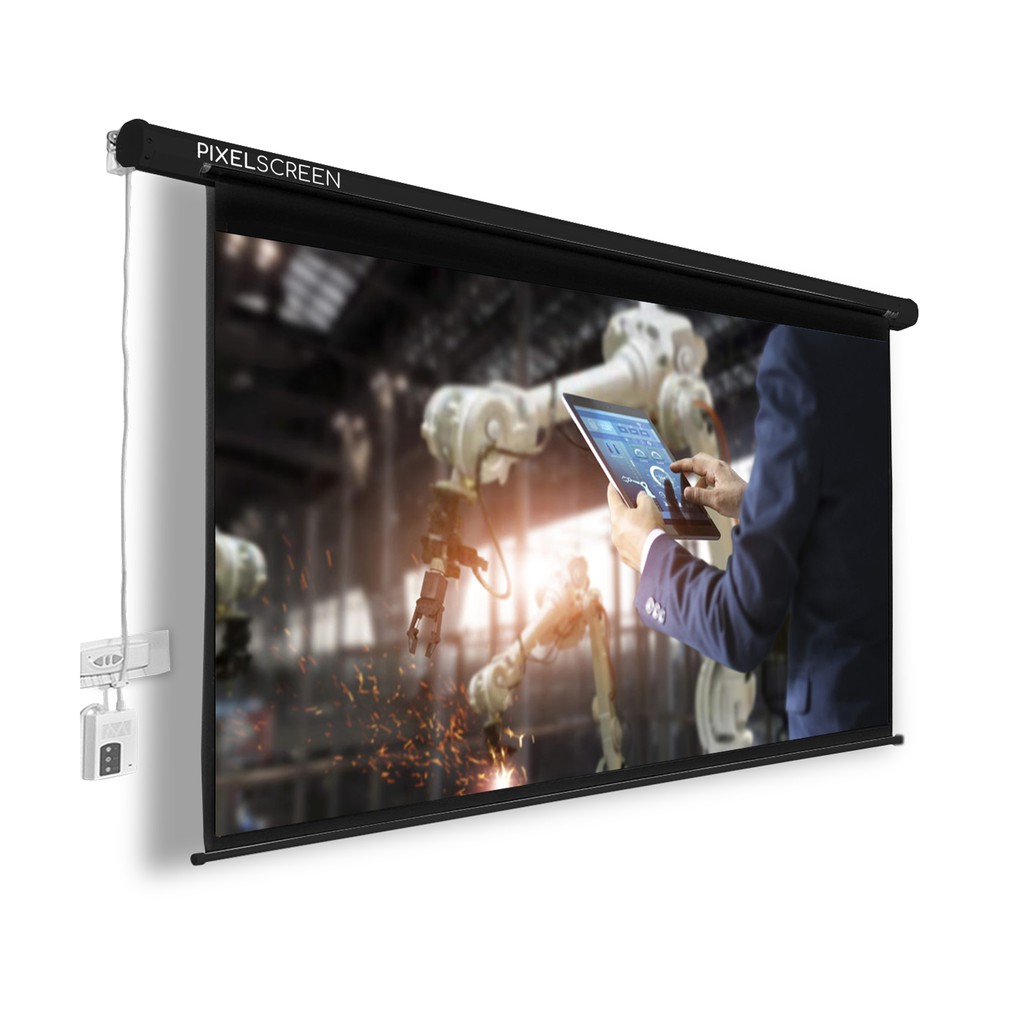 Jual Layar Projector / Motorized Wall Screen Projector 96 1:1 244x244 ...