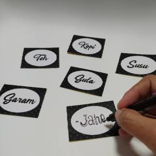 Jual Stiker Nama Bumbu Label dapur garam gula merica teh kopi msg beras ...