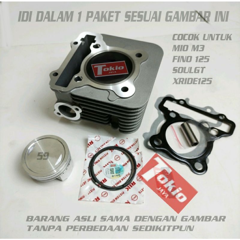Jual BLOK SEHER MIO M3 SOUL GT XRIDE FINO 125 BORE UP BOREUP 59MM | Shopee Indonesia