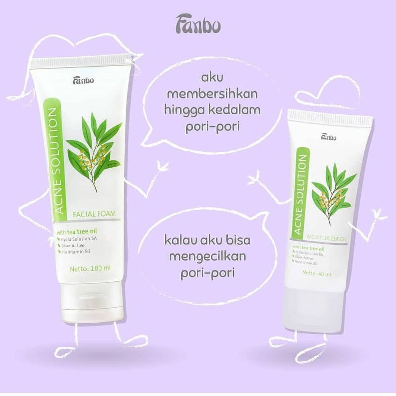 Jual Fanbo acnes solution facial foam | Shopee Indonesia