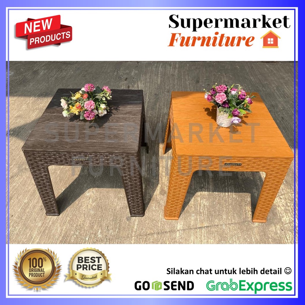 Jual Meja Rotan Sintetis Napolly MAPAN 45 TERBARU | Shopee Indonesia