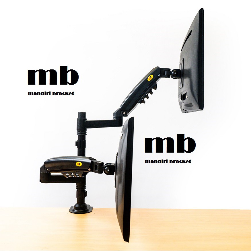 Jual North Bayou NBH180 dual Monitor Meja Mount Berdiri Penuh Gerakan ...