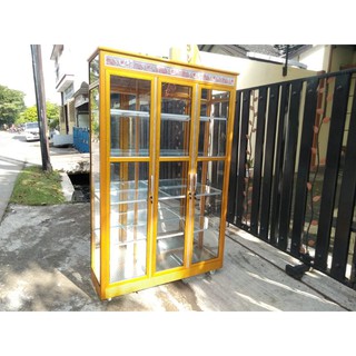 Jual LEMARI kaca hias Aluminium bisa buat lemari display/ lemari sudut ...