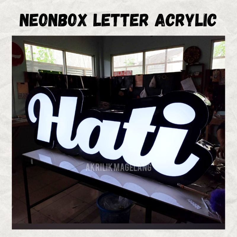 Jual Huruf Timbul Akrilik | Neon Box Letter | Papan Nama | | Shopee ...