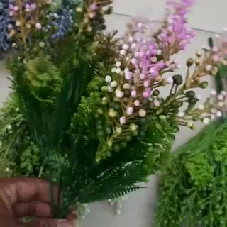 Jual Daun Artifisial Dekor Pelaminan / Rumput Menir kemuning / Bunga ...