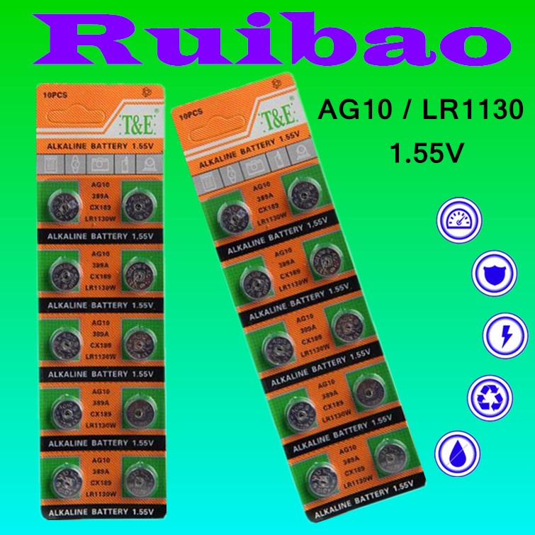 Jual Baterai AG10 / LR1130 / AG 10 / LR 1130 Kancing bulat | Shopee Indonesia