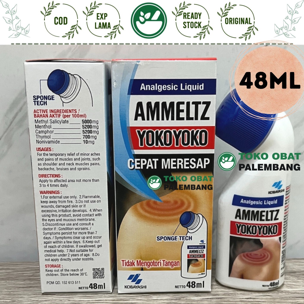 Jual AMMELTZ YOKO YOKO 48ML CEPAT MERESAP ANALGESIC LIQUID KOBAYASHI ...