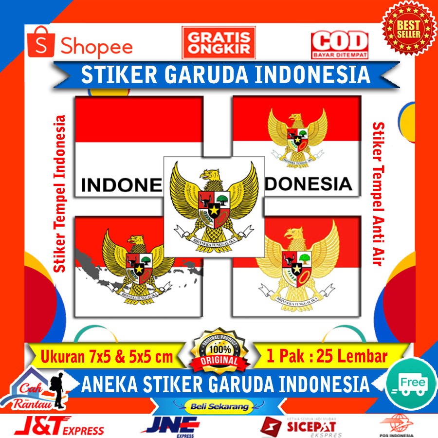Jual Stiker Bendera Merah Putih Garuda Indonesia Sticker Wall Dekorasi ...