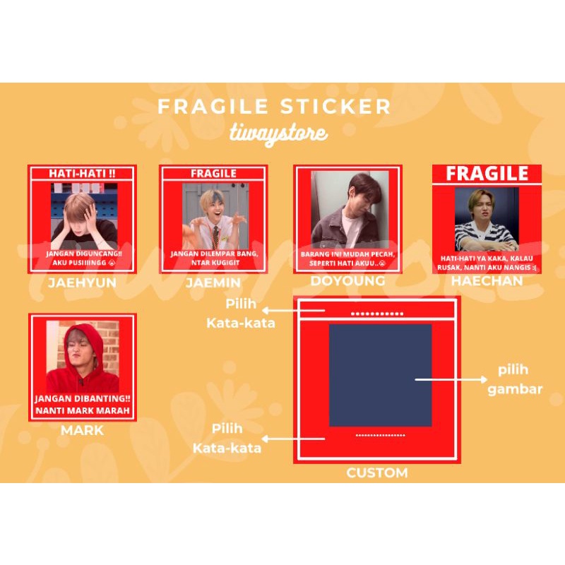Jual STIKER FRAGILE KPOP LUCU NCT, EXO, BTS (isi 23 pcs) Indonesia ...