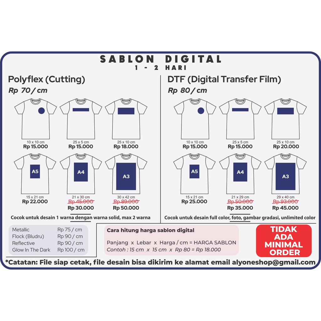 Jual Tambah Sablon Satuan | Shopee Indonesia