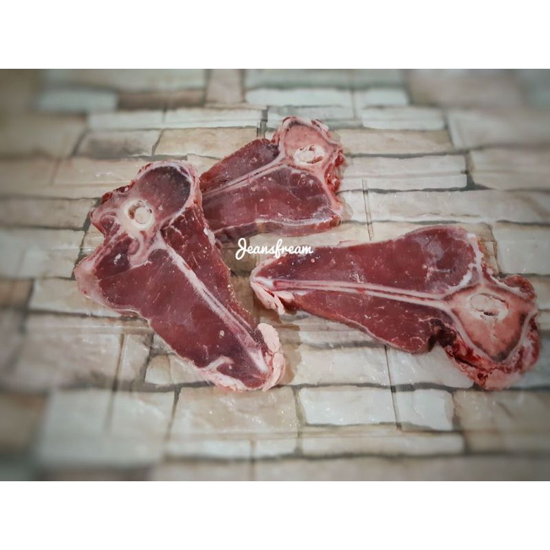 Jual T-Bone Steak/ Steak Daging Sapi/ T-Bone Slice 1kg | Shopee Indonesia