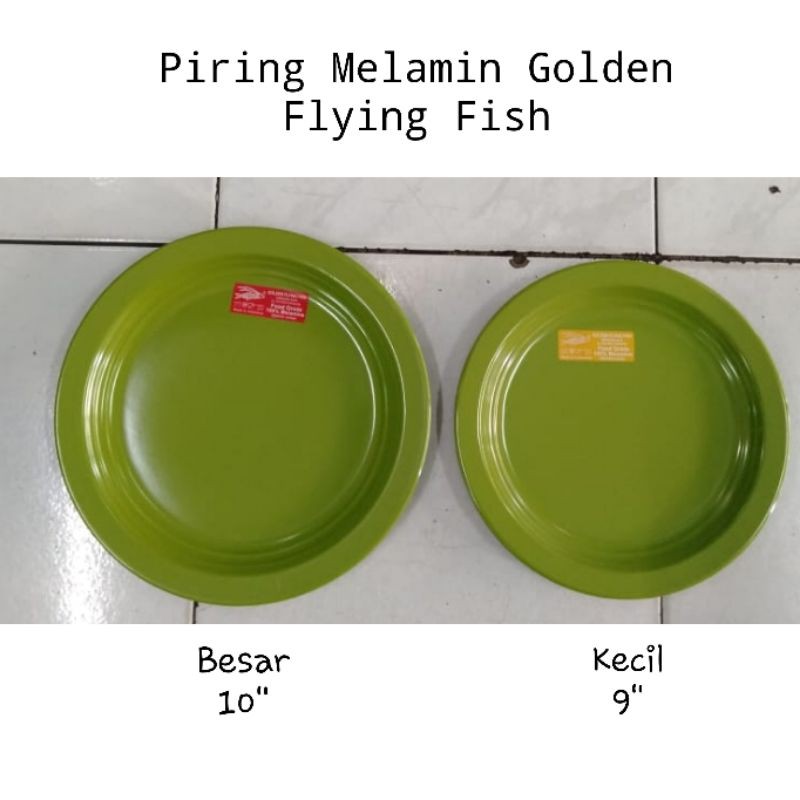 Jual Piring Melamin Golden Flying Fish Kecil 9" / Piring Makan / Piring ...