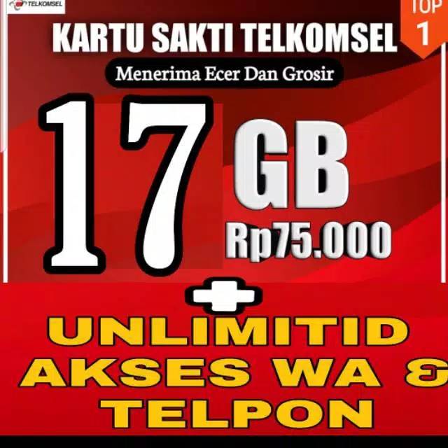 Harga kartu sakti telkomsel 17 gb unlimited Terbaru Sep 2025 | BigGo Indonesia