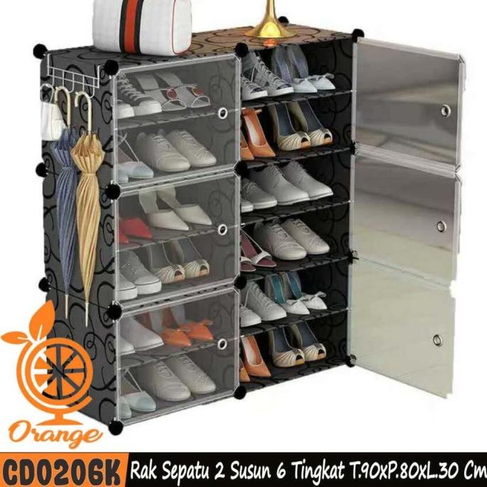 Jual RAK SEPATU PLASTIK RAK SUSUN RAK BUKU DIY 12 PINTU KOTAK RAK ...
