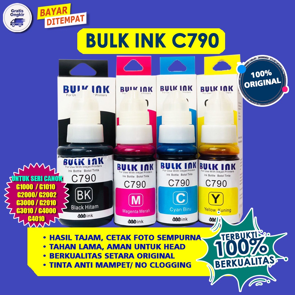 Jual Tinta Printer Canon Pixma 790 BULK INK Original G2010 G1010 G3010 ...