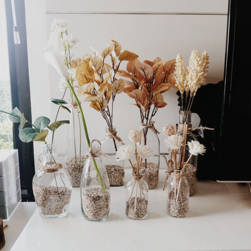 Jual Paket Mini) Vas + Coaster + Batu (Rustic, Nordic & Aesthetic Vas ...