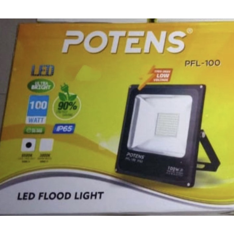 Jual Lampu Sorot Potens 100W Putih / Kuning - Led Flood Light 100 Watt ...