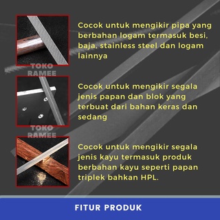 Jual Kikir Besi Baja Ukuran 8" Inch (Besar) Model Gepeng Kotak Petak ...