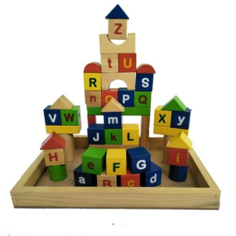 Jual City Block Huruf Alphabet Ronce (Balok Susun dan Ronce) Indonesia ...