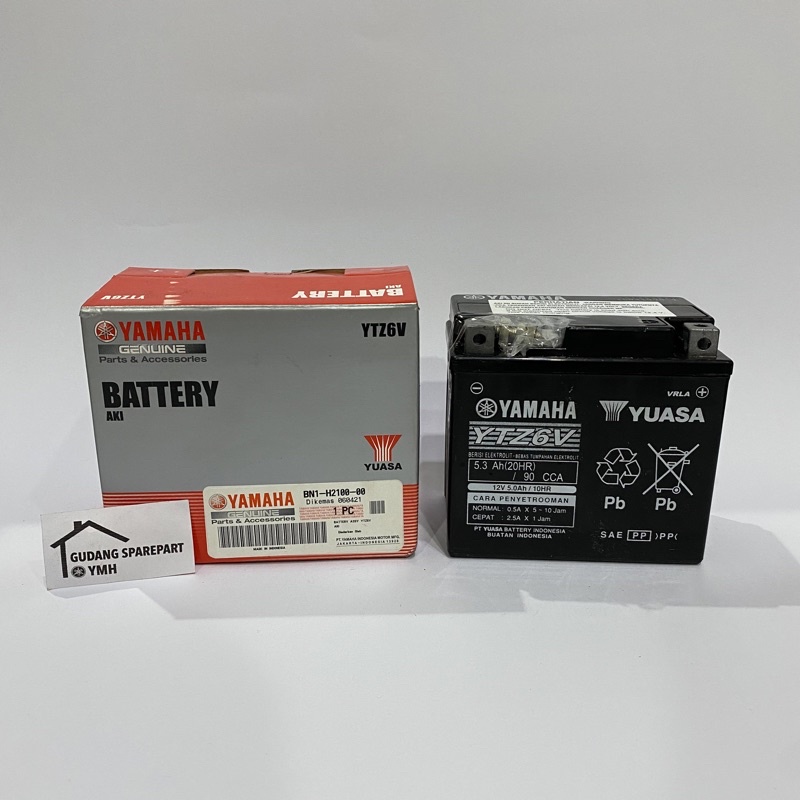 Jual Baterai Accu Aki Kering Yuasa YTZ6V Freego Lexi New Nmax Aerox M3 BN1-H2100-00 Asli ...