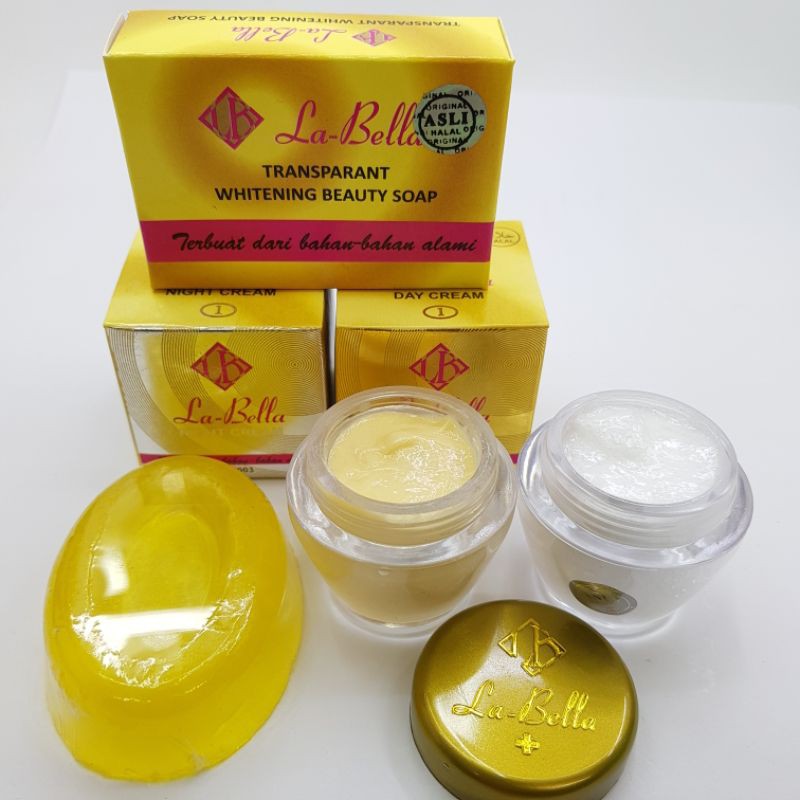 Jual CREAM LABELLA GOLD 3 IN 1 SIANG DAN MALAM + SABUN LABELA WHITENING ORIGINAL | Shopee Indonesia