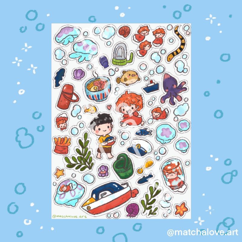 Jual Ghibli Ponyo Sticker Sheet | Shopee Indonesia