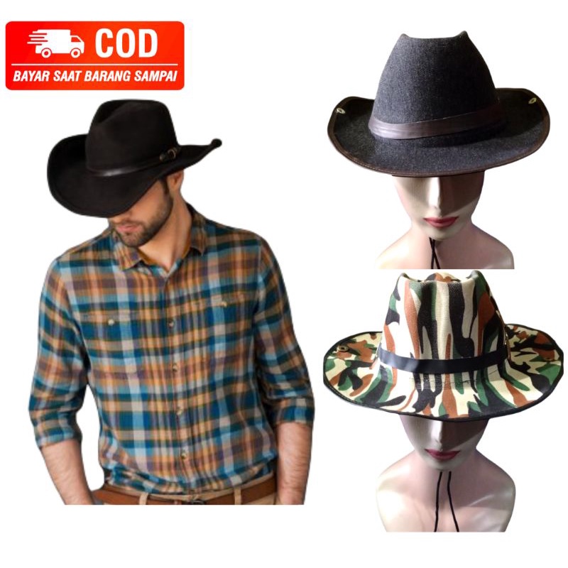 Jual Topi Cowboy / Topi Coboy / Topi Koboi / Topi Coboi / Topi Fedora ...