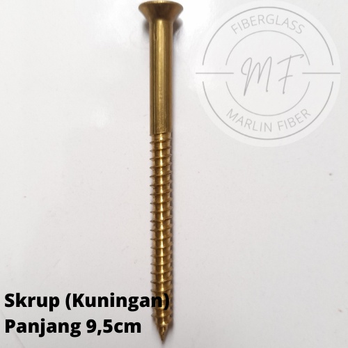 Jual Skrup/ Sekrup/ Paku Ulir Kuningan 9,5cm | Shopee Indonesia