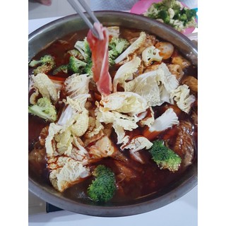 Jual Bumbu mala Liu Po / hotpot spicy condiment vegetable oil 300gr ...