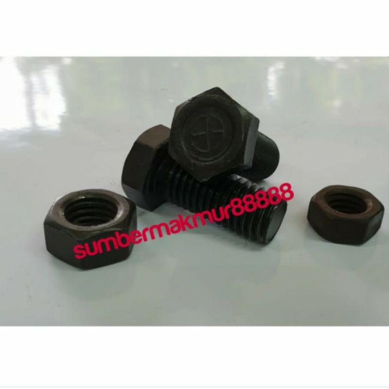 Jual Baut mur hitam (BMH) 1/2 x 5 inch | Shopee Indonesia