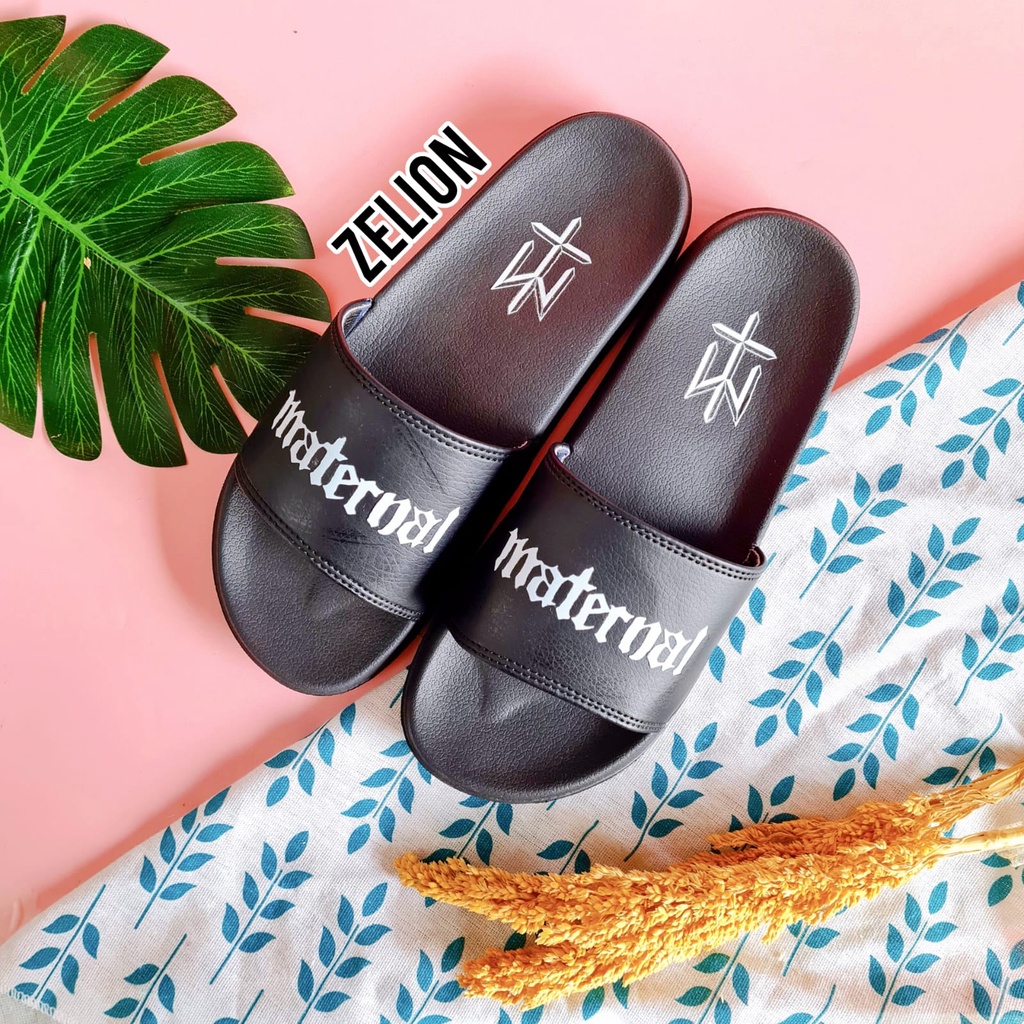 Jual MATERNAL DISASTER Sandal Pria Sandal Slide Pria Sendal Flip Flop ...