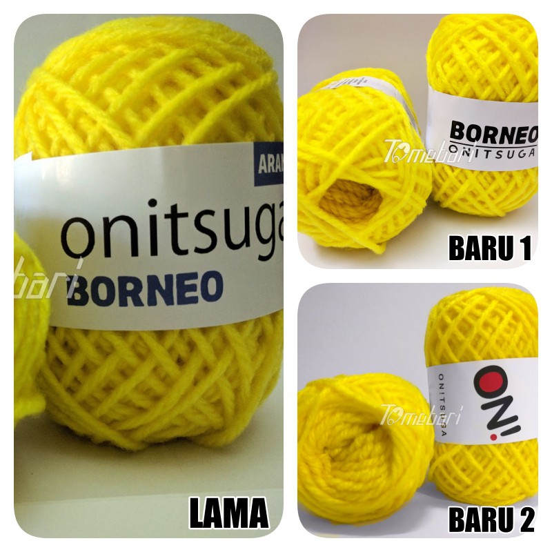 Jual BENANG RAJUT AKRILIK ACRYLIC ONITSUGA BORNEO KUNING LEMON ( ACR ...