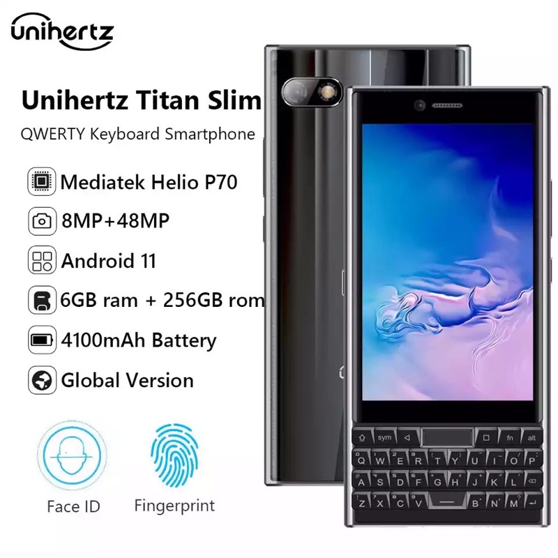 Jual Unihertz TITAN Slim - 6GB + 256GB Keyboard QWERTY 4100MAh Android 11 NFC | Shopee Indonesia