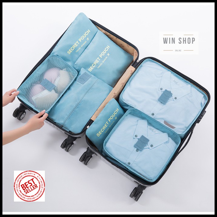 Jual TRAVEL BAG ORGANIZER 7 IN 1/ TAS SECRET POUCH ORGANIZER KOPER ...