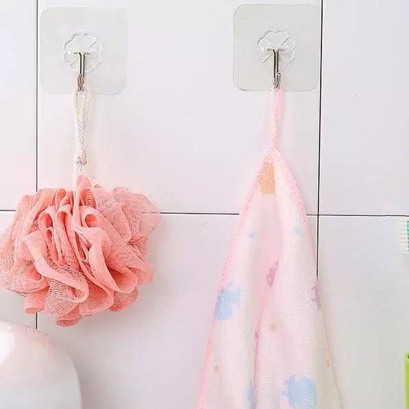 Hanger Tempel Dinding Kuat Gantungan Hook Kail Barang Baju Serbaguna ...