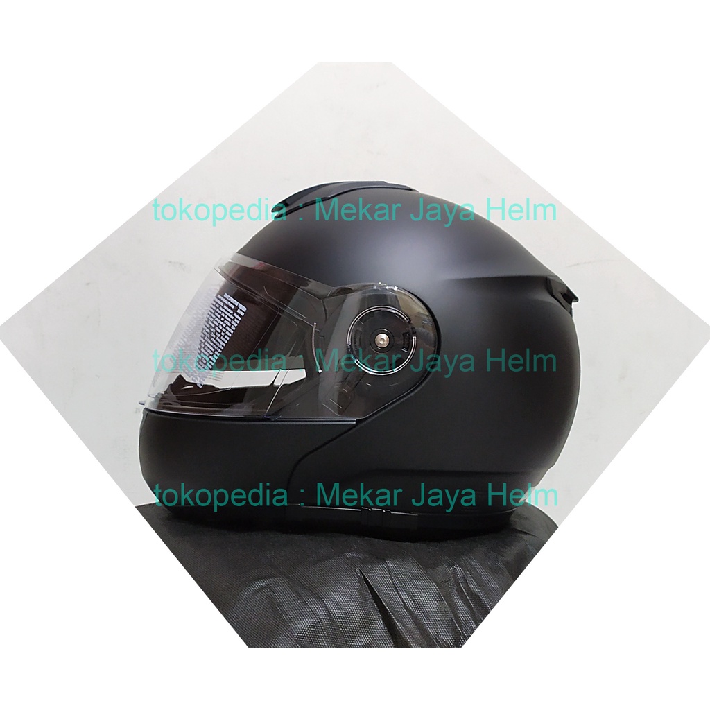 Jual HELM Zeus ZS-3050 MATT BLACK HITAM DOFF Modular Flip Up-Double Visor | Shopee Indonesia