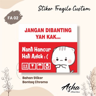 Jual STIKER FRAGILE LUCU MURAH AWAS JANGAN DIBANTING CUSTOM | Shopee ...