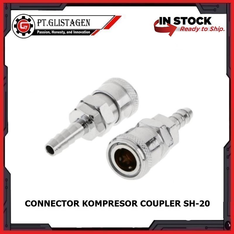 Jual Quick Coupler SH 20 Sambungan Selang Kompresor Recoil Cuk Kopler SH20 | Shopee Indonesia