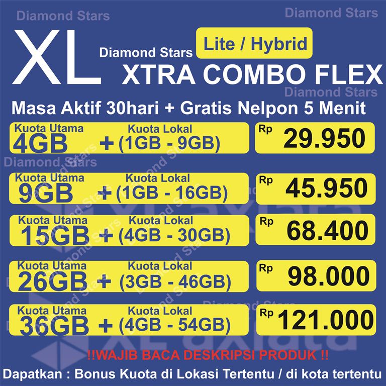 Jual XL XTRA COMBO FLEX 3.5GB / 4.5GB, 6GB / 8GB, 11GB / 15GB, 21GB / 25GB, 31GB / 37GB | Shopee ...