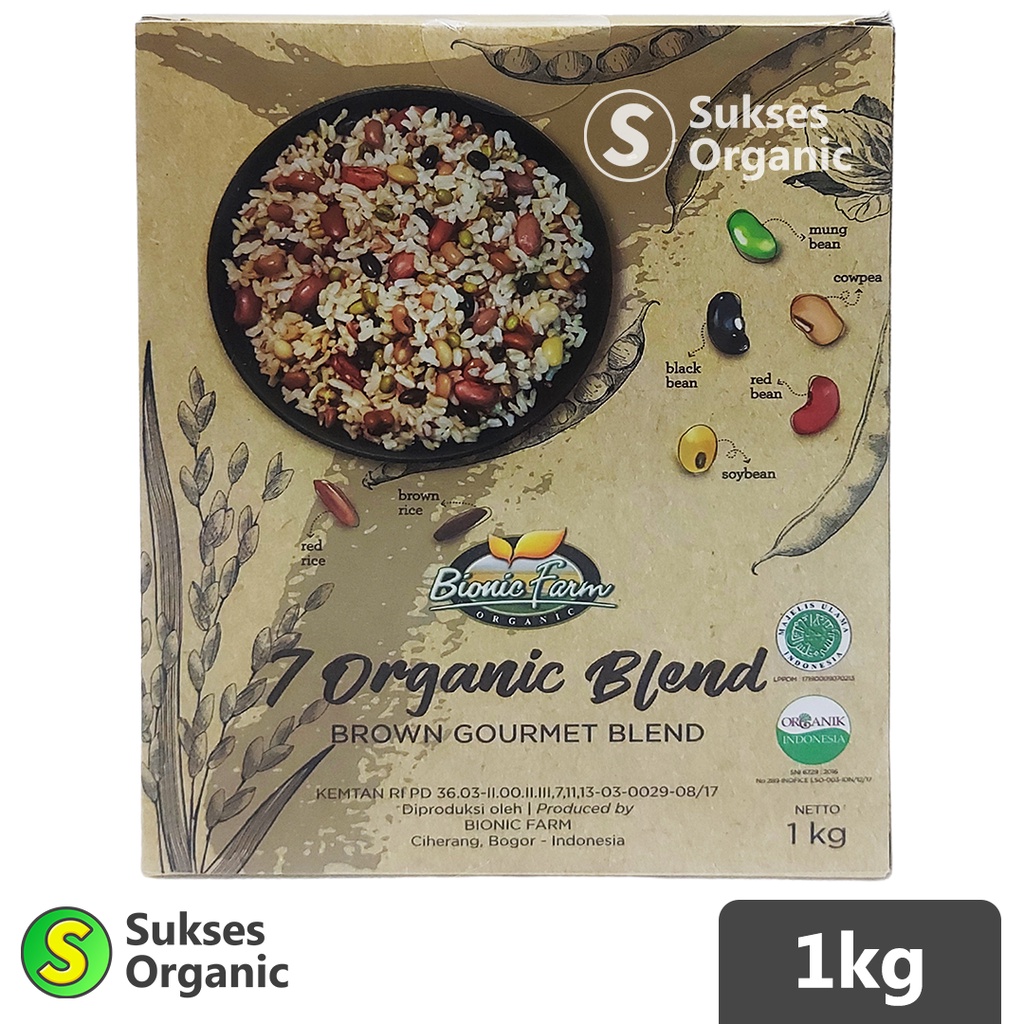 Jual BROWN RICE 7 Organic Blend Bionic Farm 1kg | Shopee Indonesia