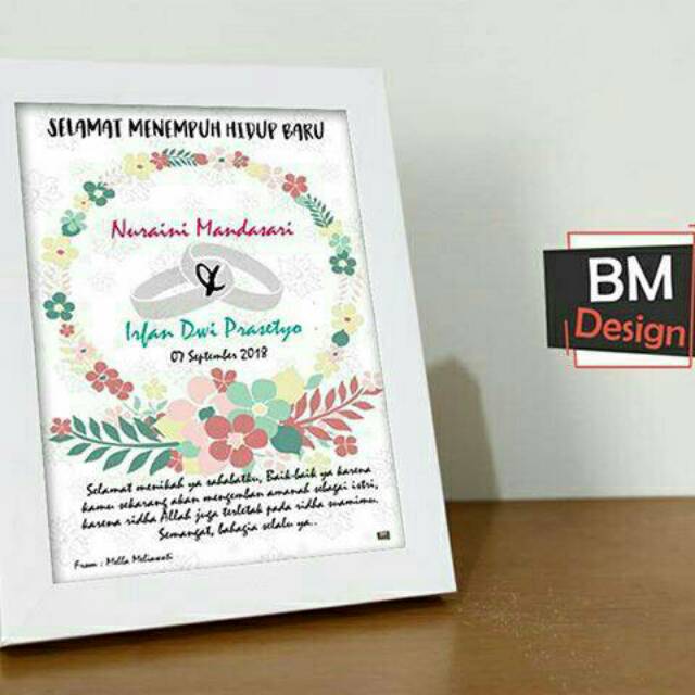 Jual FRAME UCAPAN SELAMAT & KATA-KATA (A4) | Shopee Indonesia