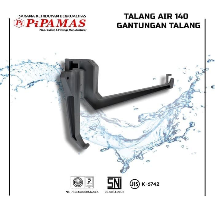 Jual PPM Gantungan Talang Air KOTAK PVC TEBAL / Clamp Klem Talang Air ...