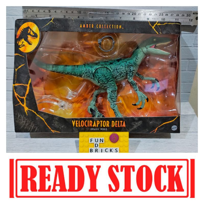 Jual Mattel Jurassic World Amber Collection Velociraptor Delta Action ...