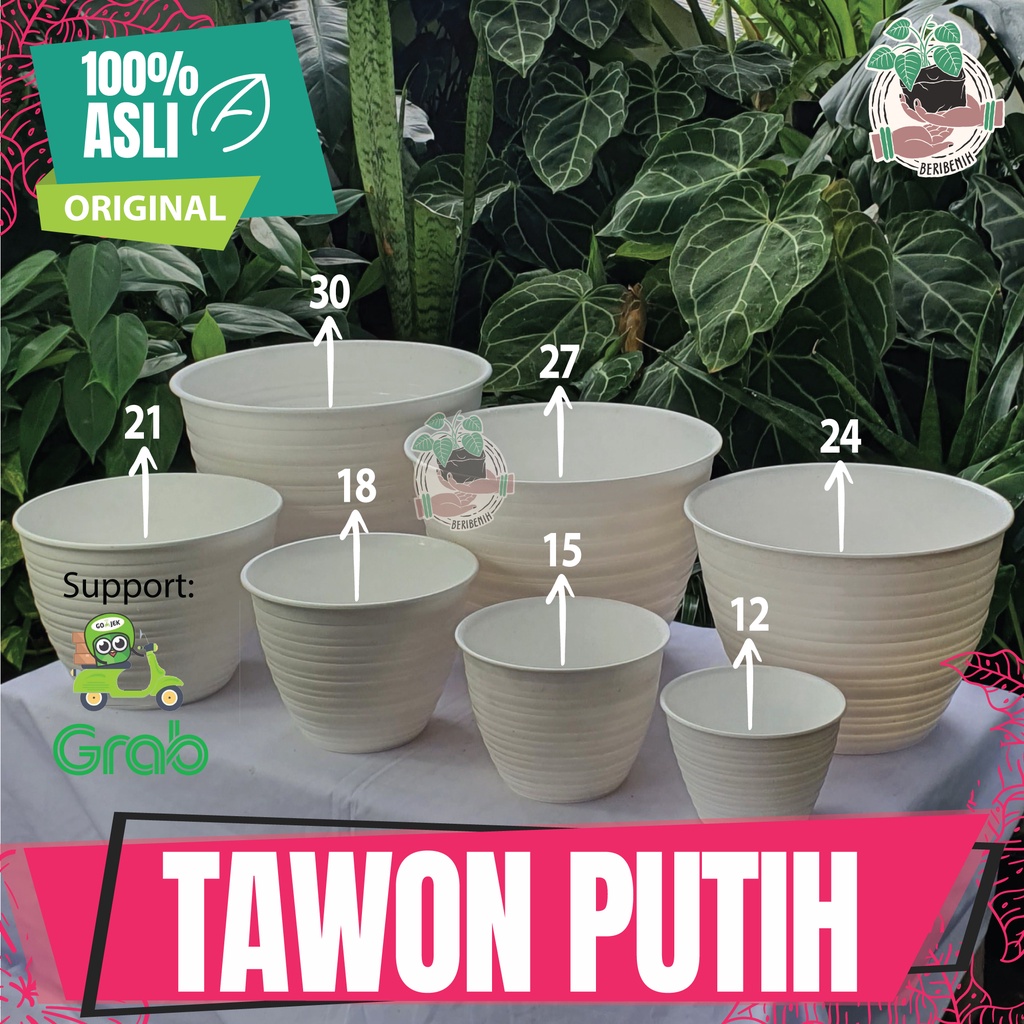 Jual Pot Tawon Putih Pot Tanaman Hias Merk Budi Jaya Original all ...