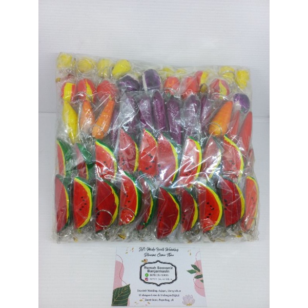 Jual Souvenir Gantungan Kunci Buah atau Sayur (isi 100) | Shopee Indonesia