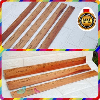 Jual Penggaris Kayu 50 Cm Kualitas Bagus Jidar Panjang 0.5 M Penggaris ...